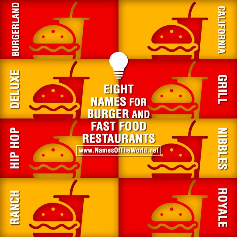 Eight names for burger and fast food restaurants