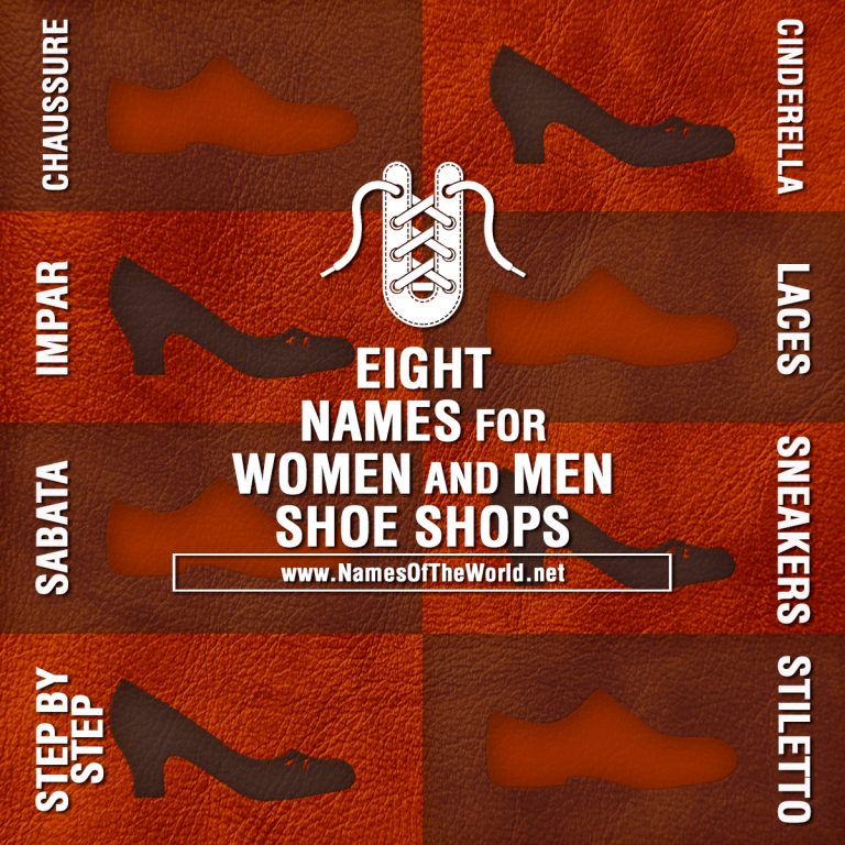 Eight names for women and men shoe shops