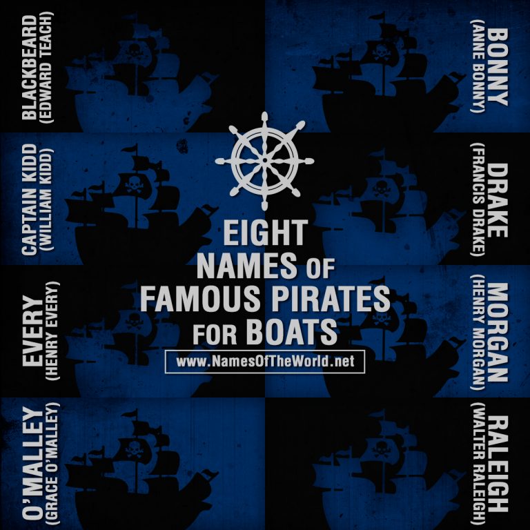 Eight famous pirates names for boats