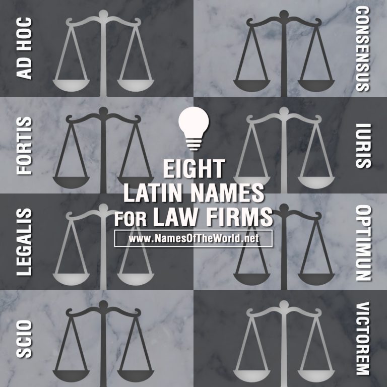 Eight Latin names for law firms
