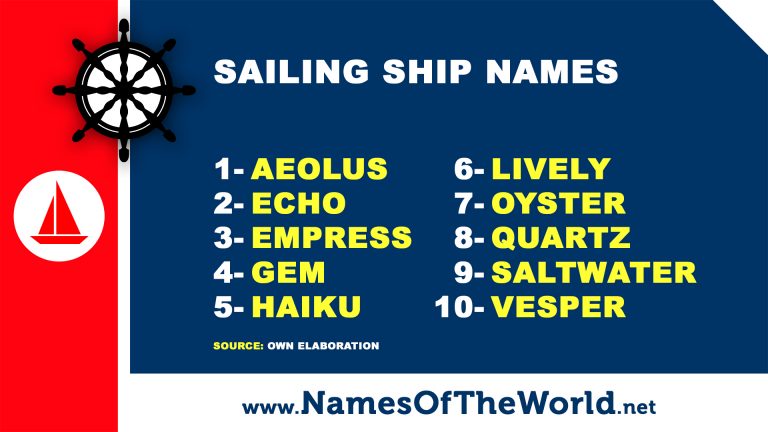 10 sailing ships names