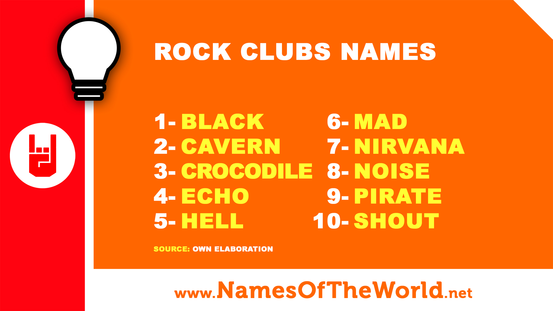10 rock clubs names